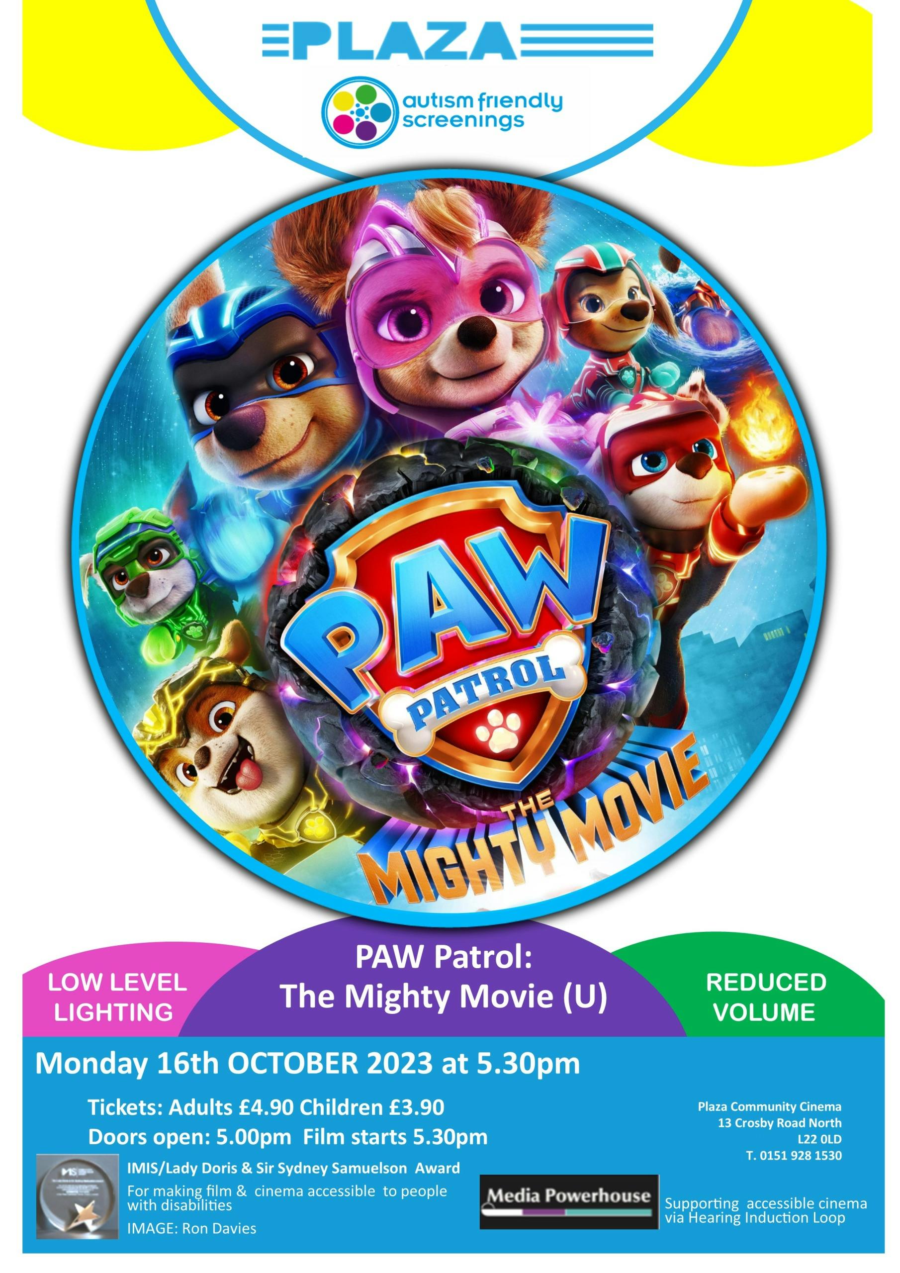 Autism & Disability Screening | PAW Patrol: The Mighty Movie | Plaza Cinema