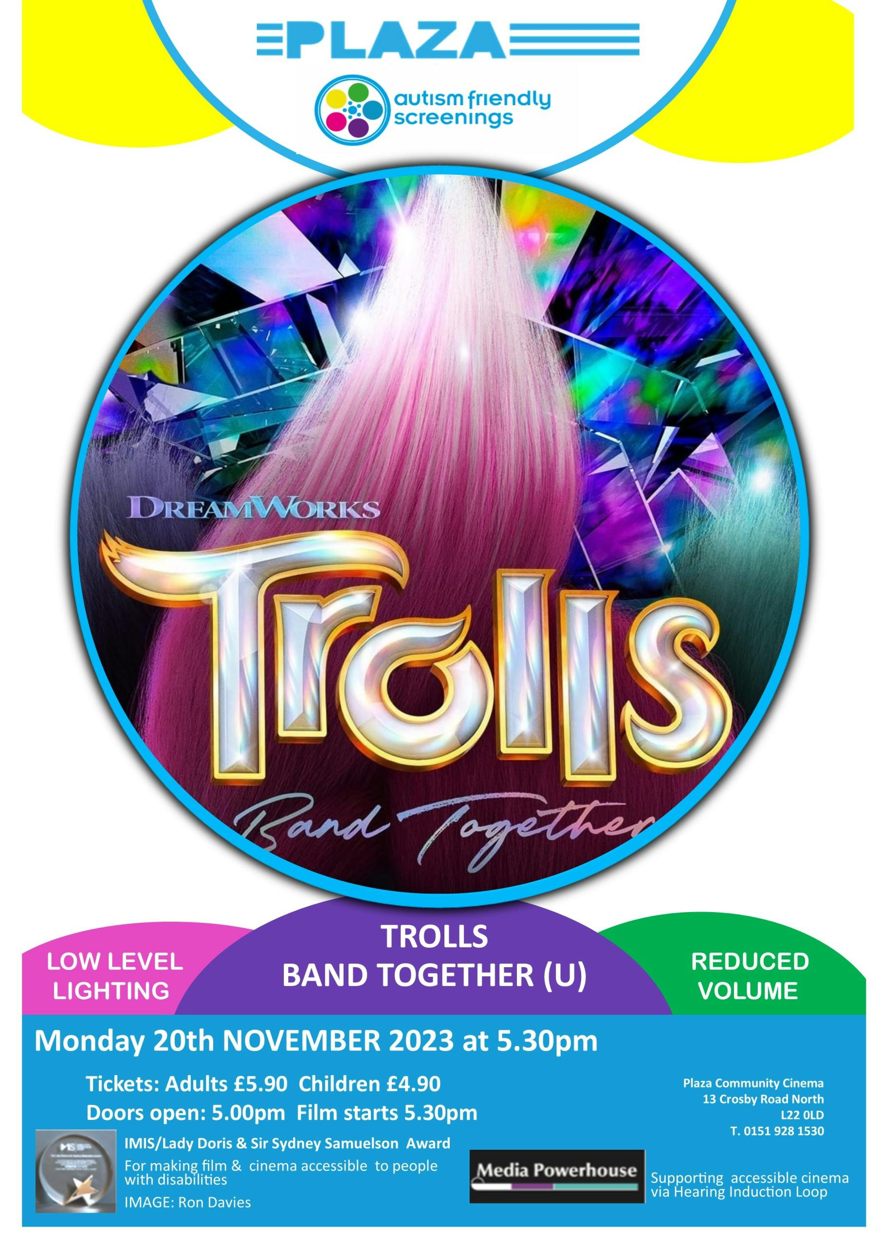 Autism & Disability Screening | Trolls Band Together | Plaza Cinema
